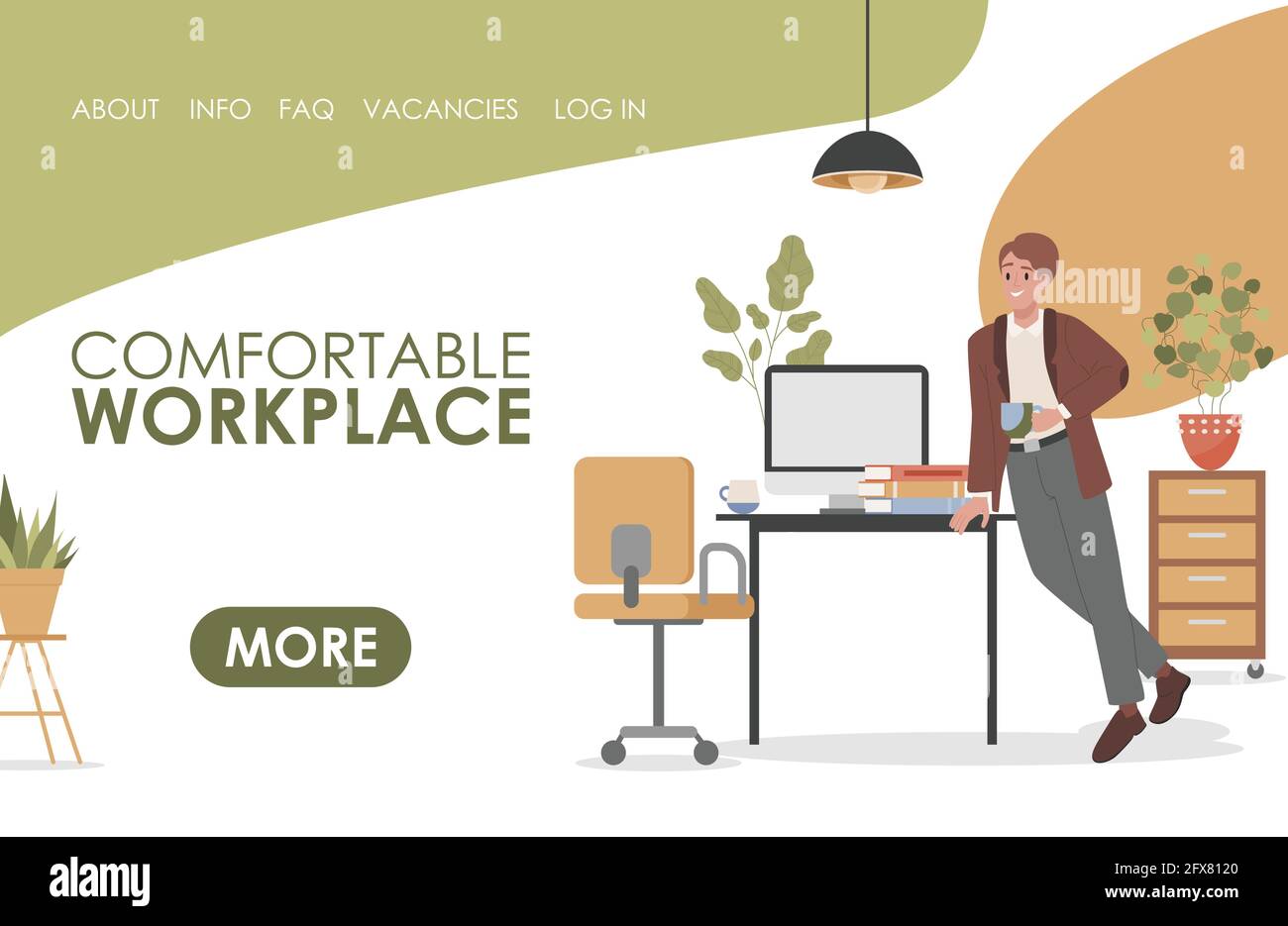 Workspace computer documents in Stock Vector Images - Alamy