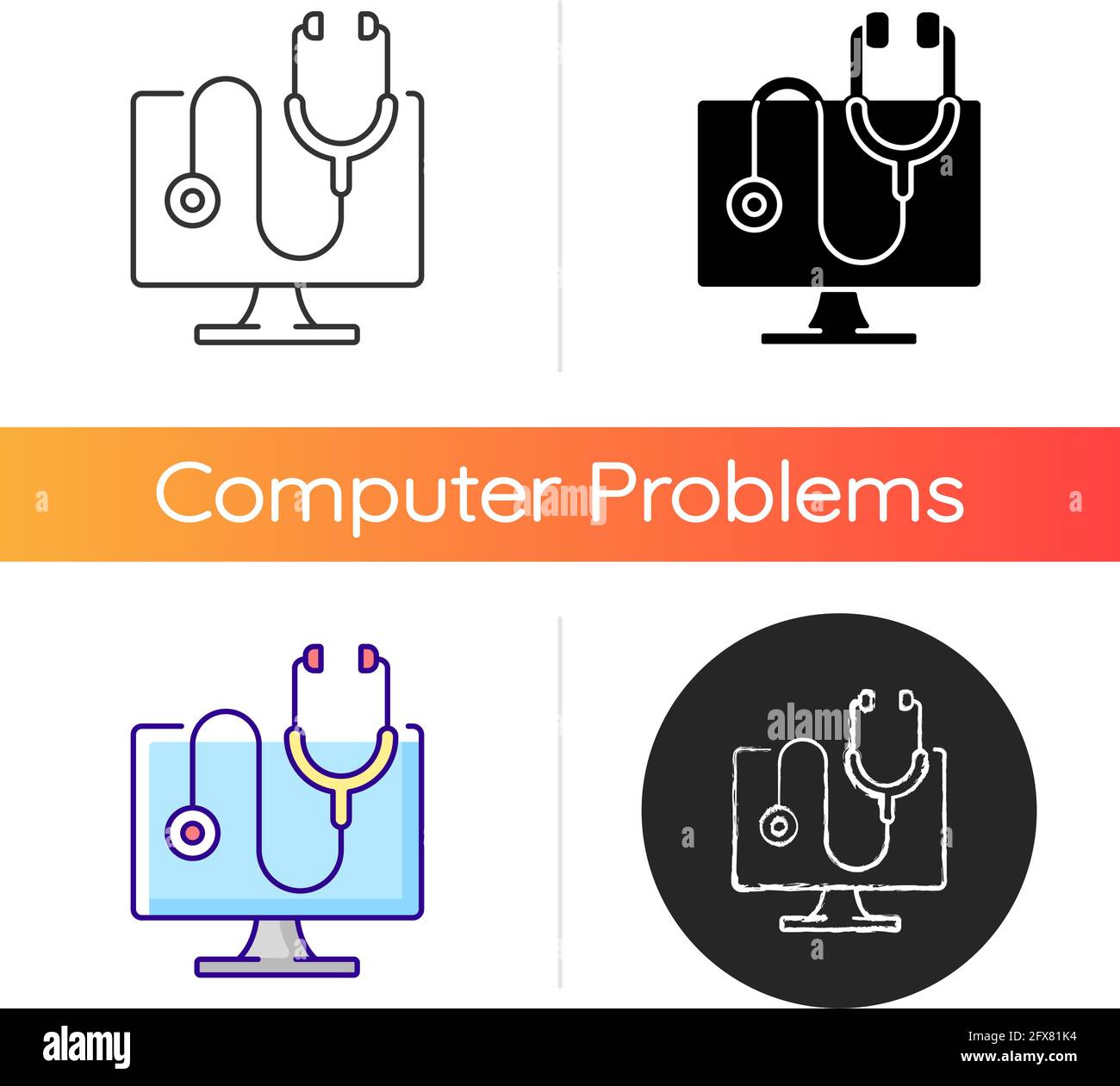 Desktop diagnostics Stock Vector Images - Alamy