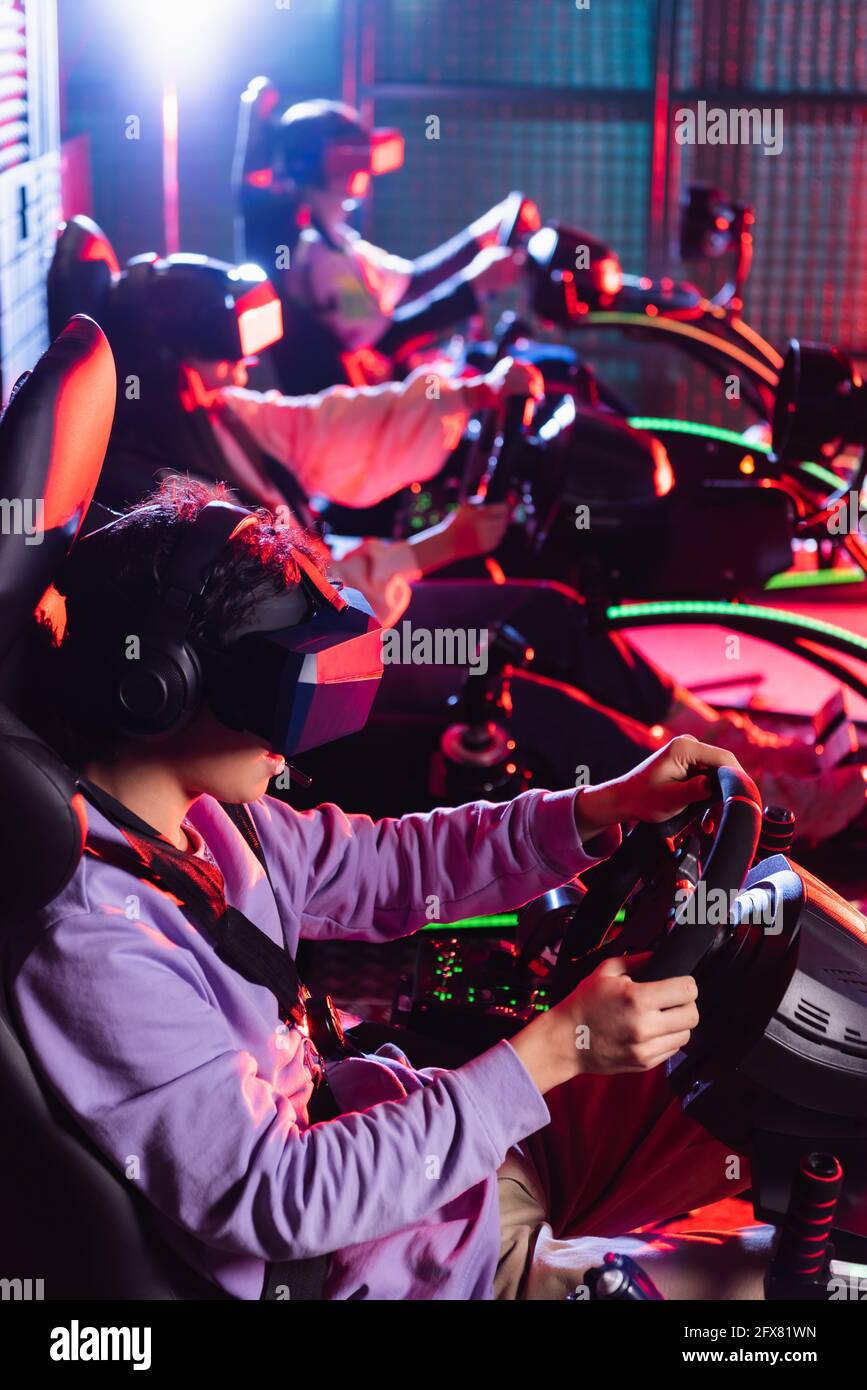 Simulators on the background hi-res stock photography and images - Alamy