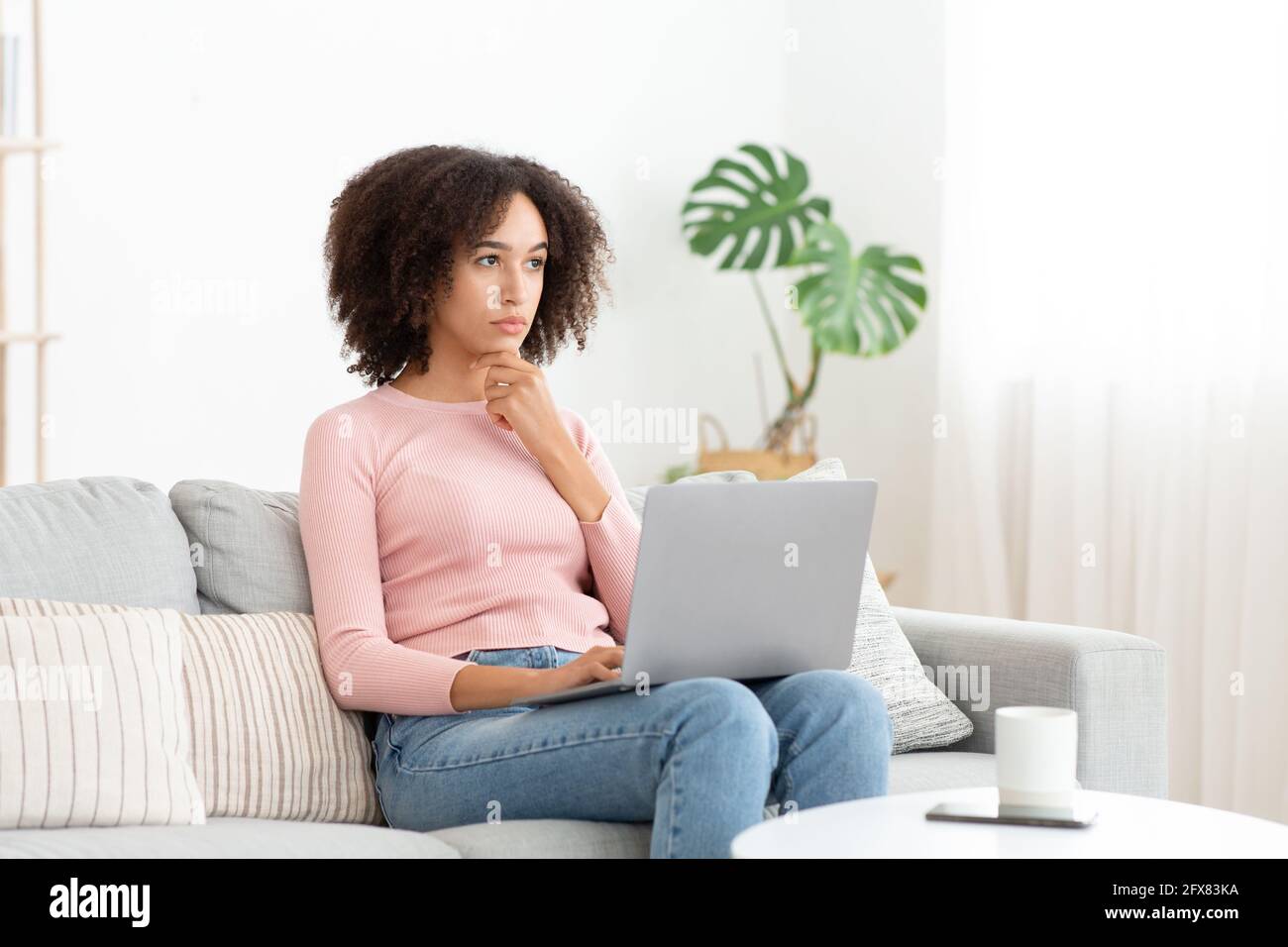 Brainstorming, creating idea, work at home during COVID-19 outbreak ...