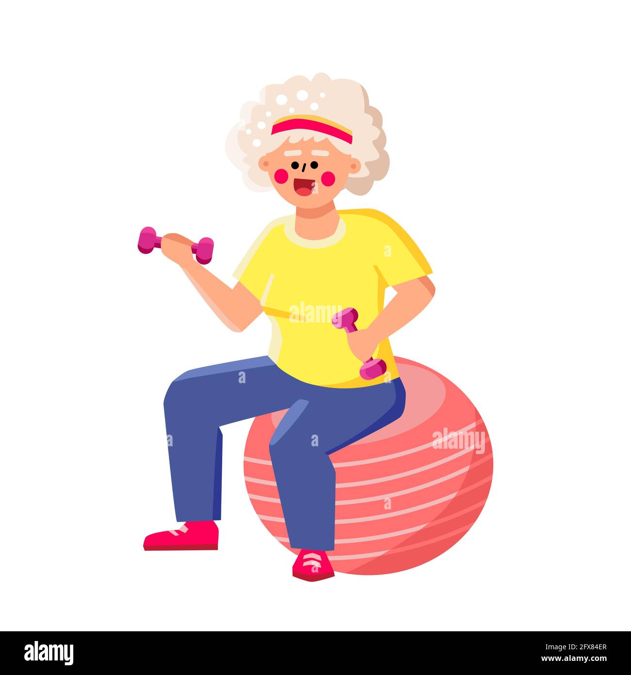 Fit senior woman on Stock Vector Images - Alamy