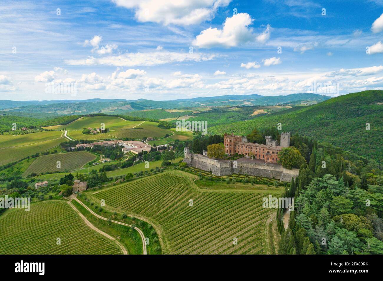 Castello di brolio aerial hi-res stock photography and images - Alamy