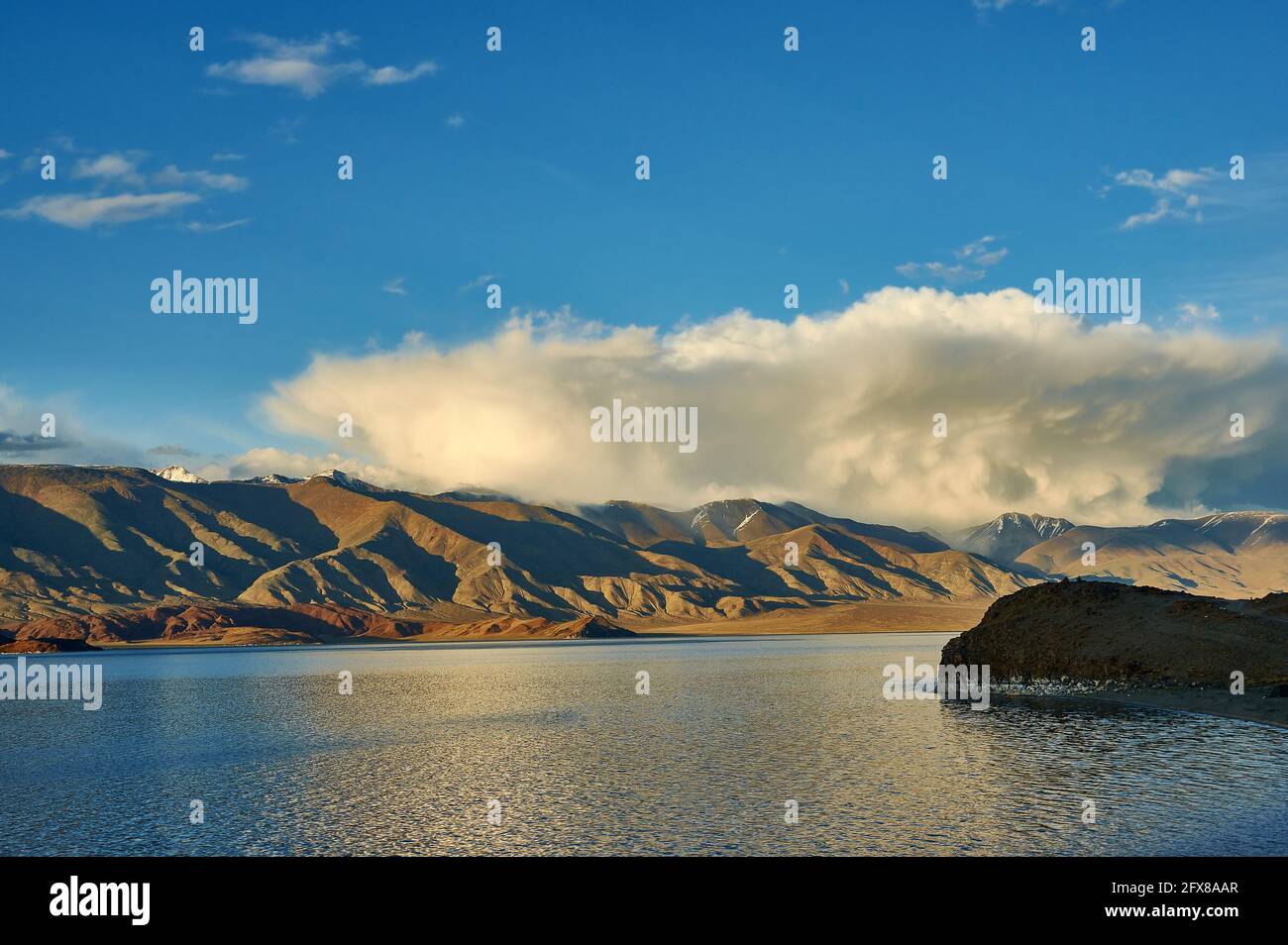 Mongolia. mountain lake Tolbo Tuur, Bright sunny day Stock Photo - Alamy