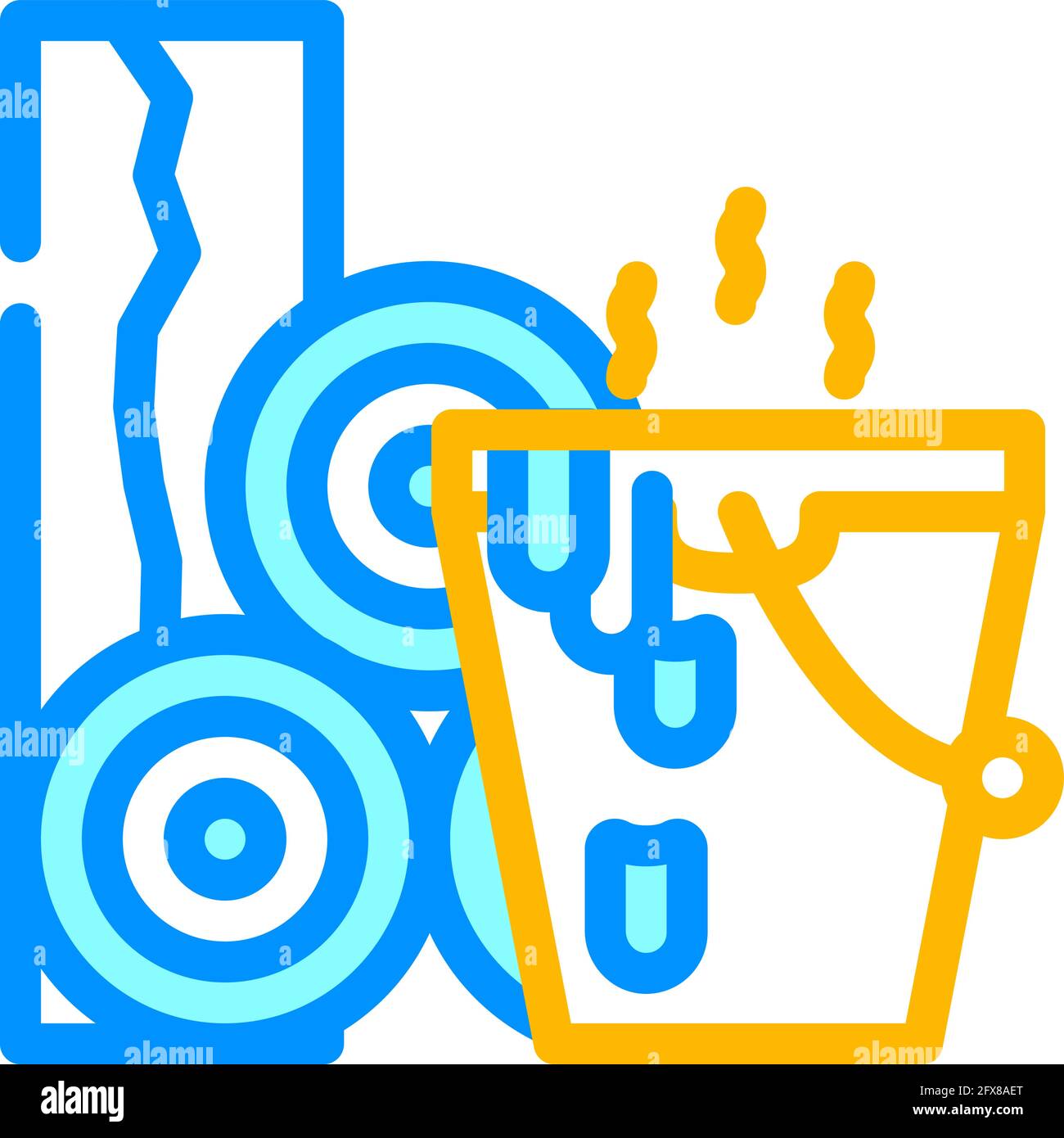 bitumen building material color icon vector illustration Stock Vector ...
