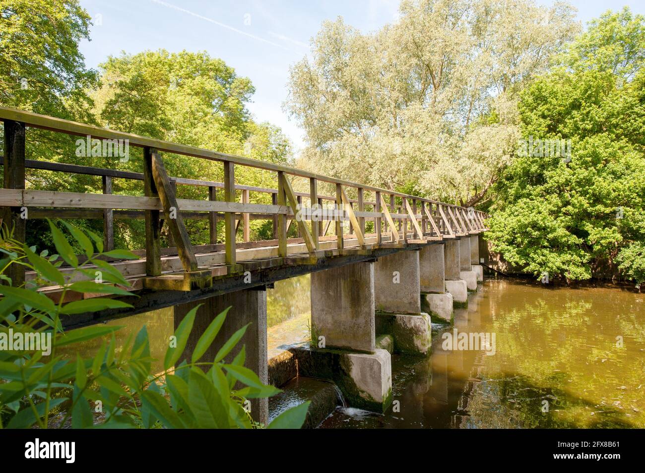 Rustic pedestrian bridge in rural hi-res stock photography and images ...