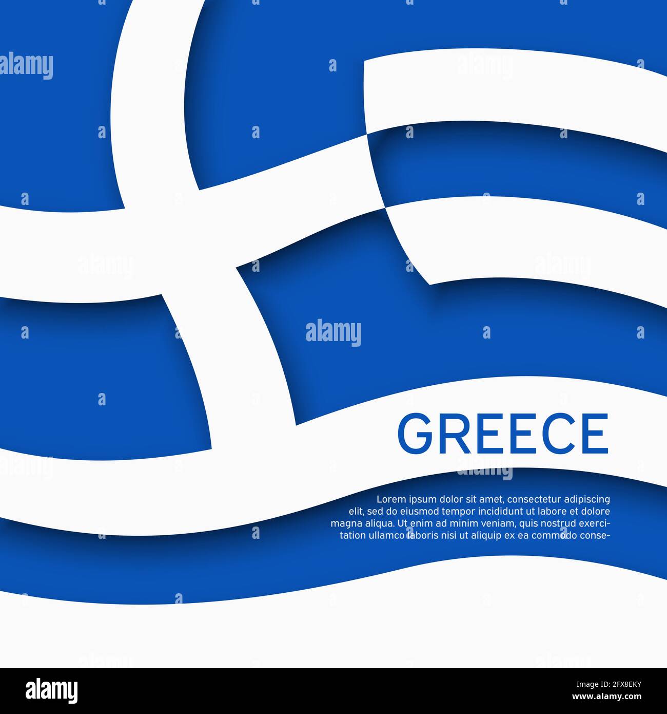Background with flag of greece. State greek patriotic banner, flyer ...