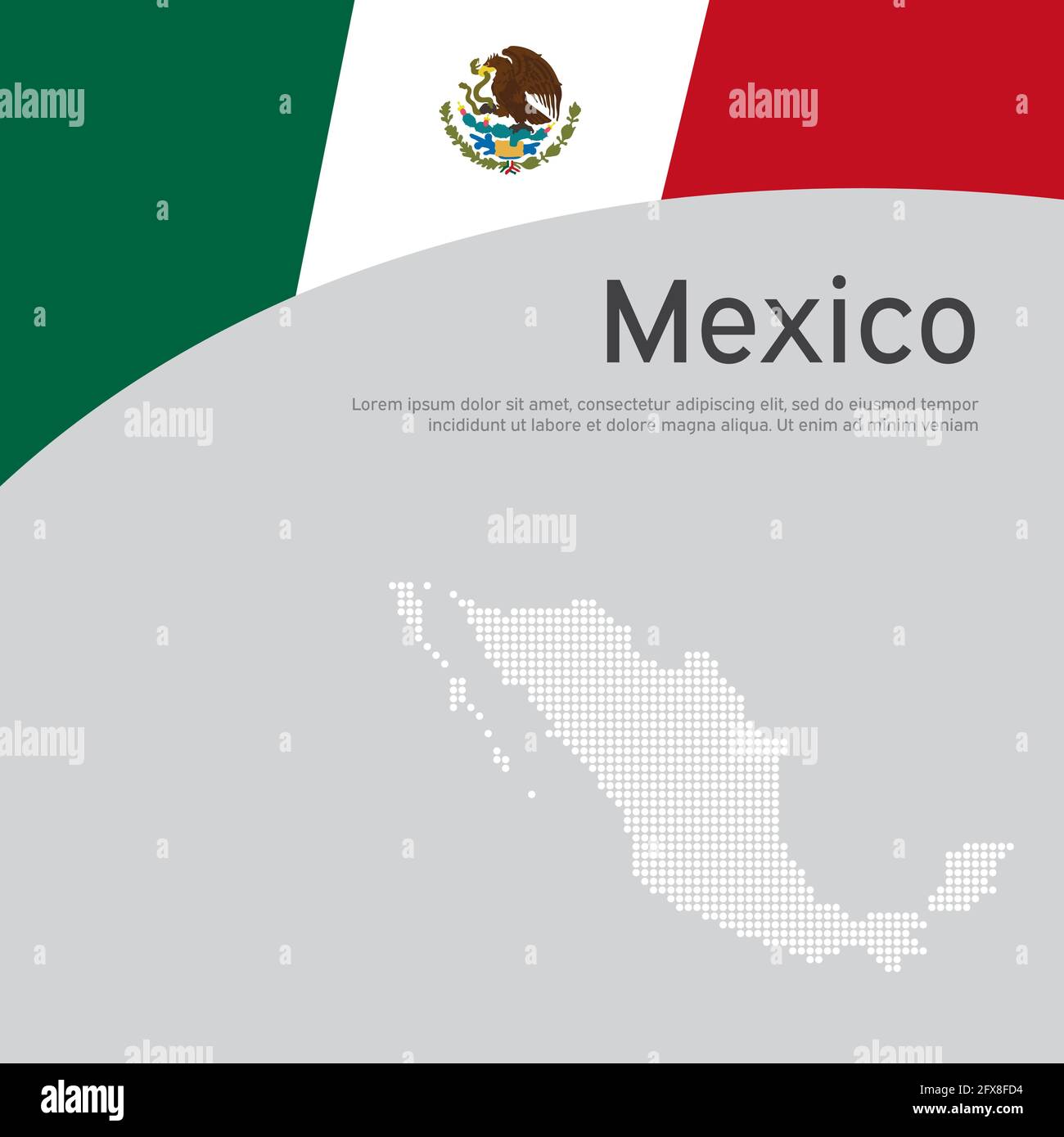 Abstract waving mexico flag mosaic map. Creative background in mexico ...