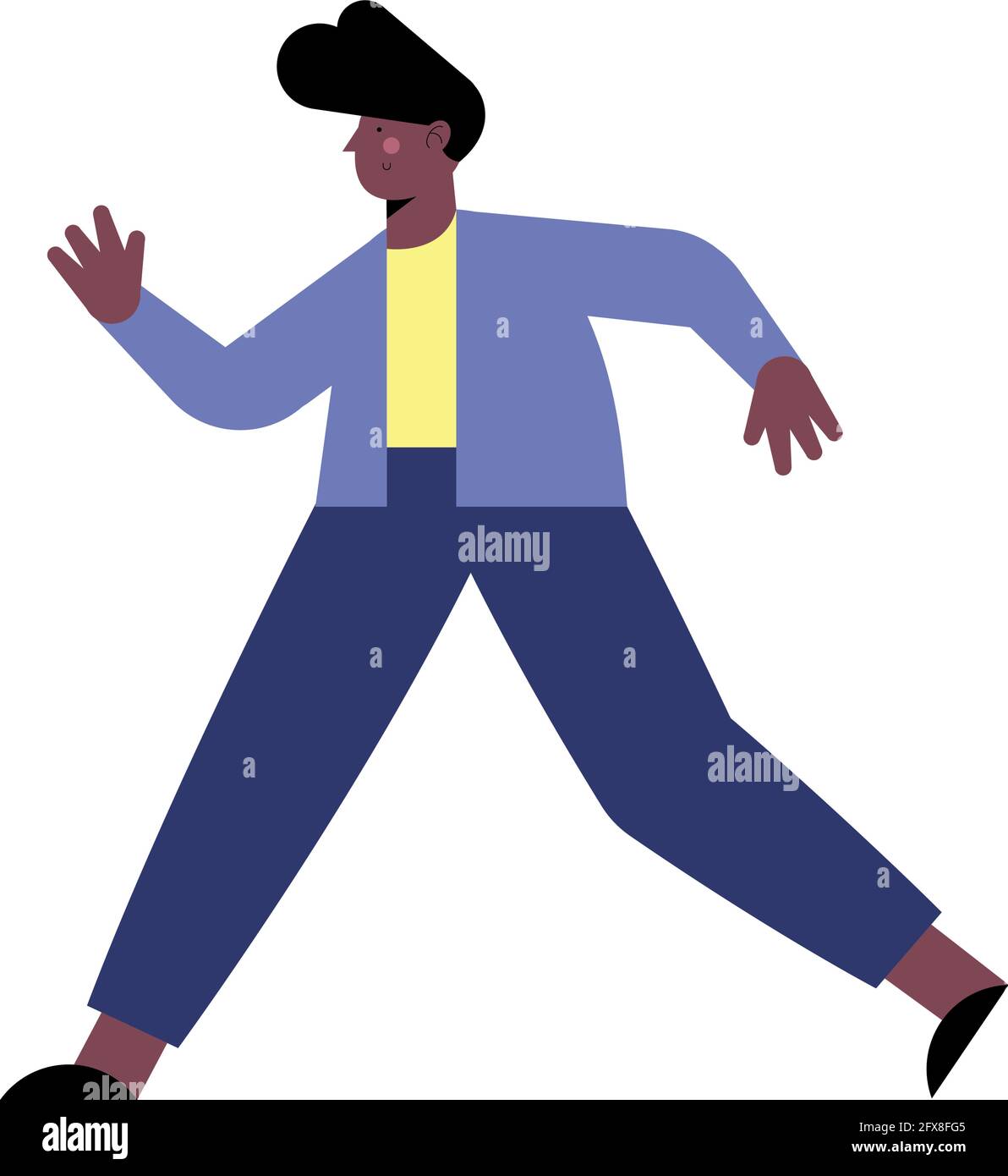 afro man running character icon Stock Vector Image & Art - Alamy