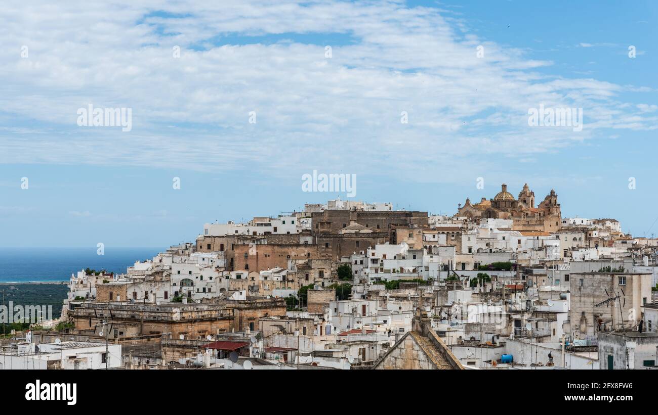 Glimpses of ancient Puglia. The white city. Ostuni Stock Photo - Alamy