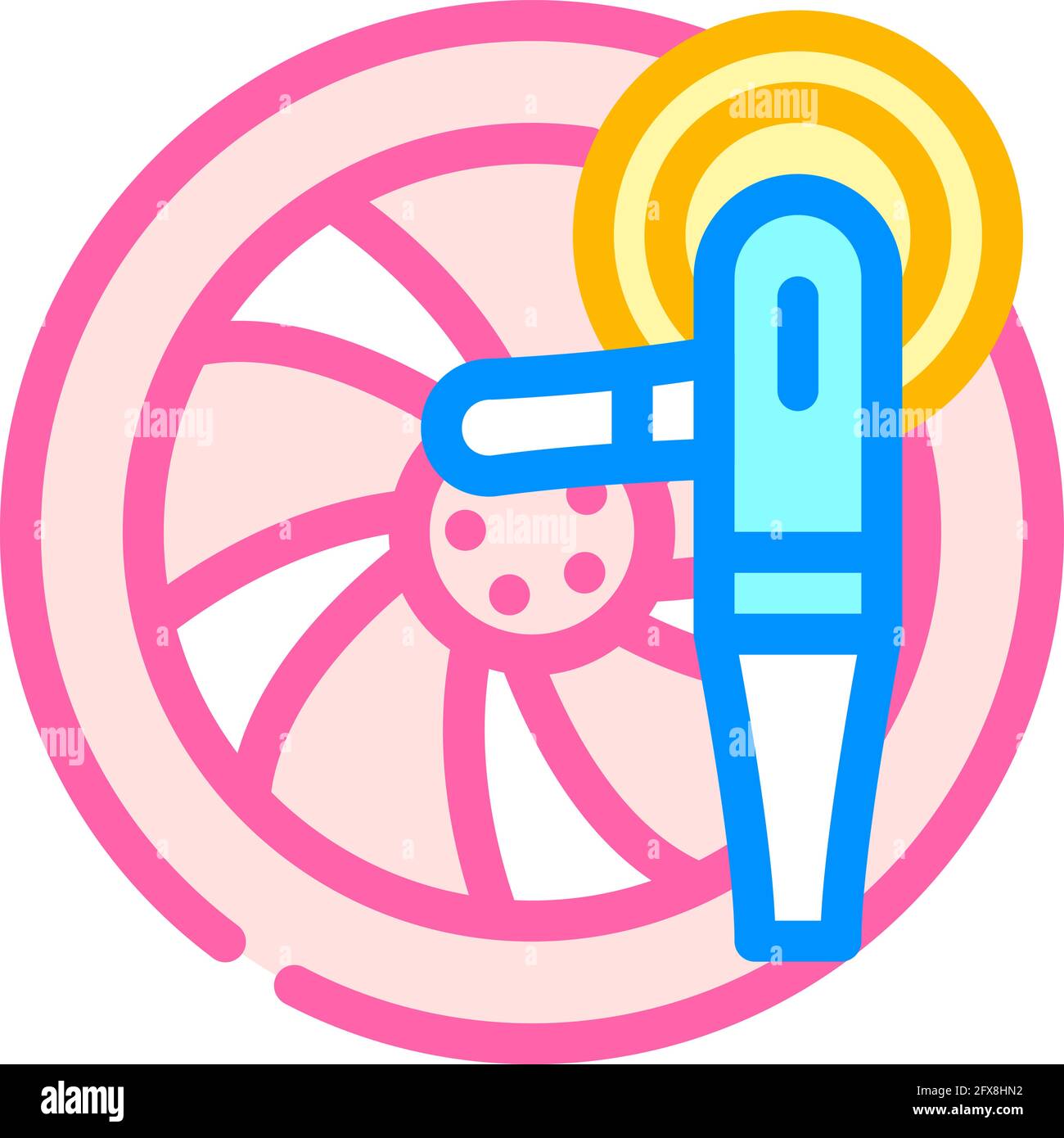 wheel disc car polishing color icon vector illustration Stock Vector ...