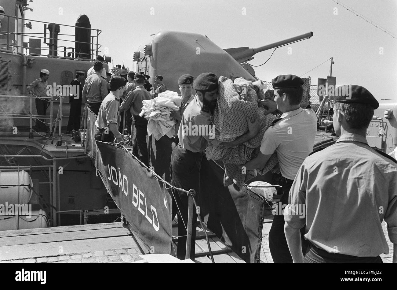 Military ships loading Black and White Stock Photos & Images - Alamy