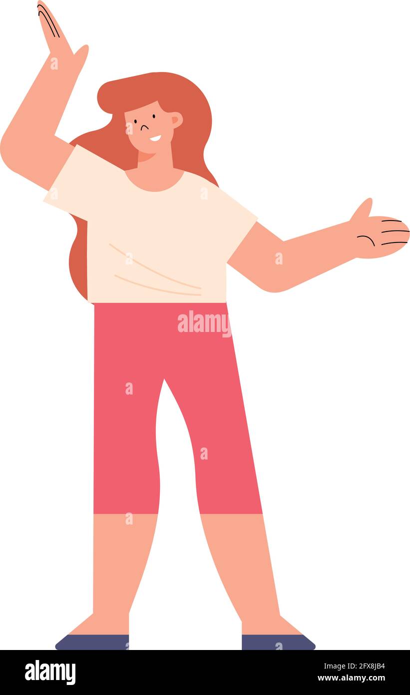 young woman standing avatar character Stock Vector Image & Art - Alamy