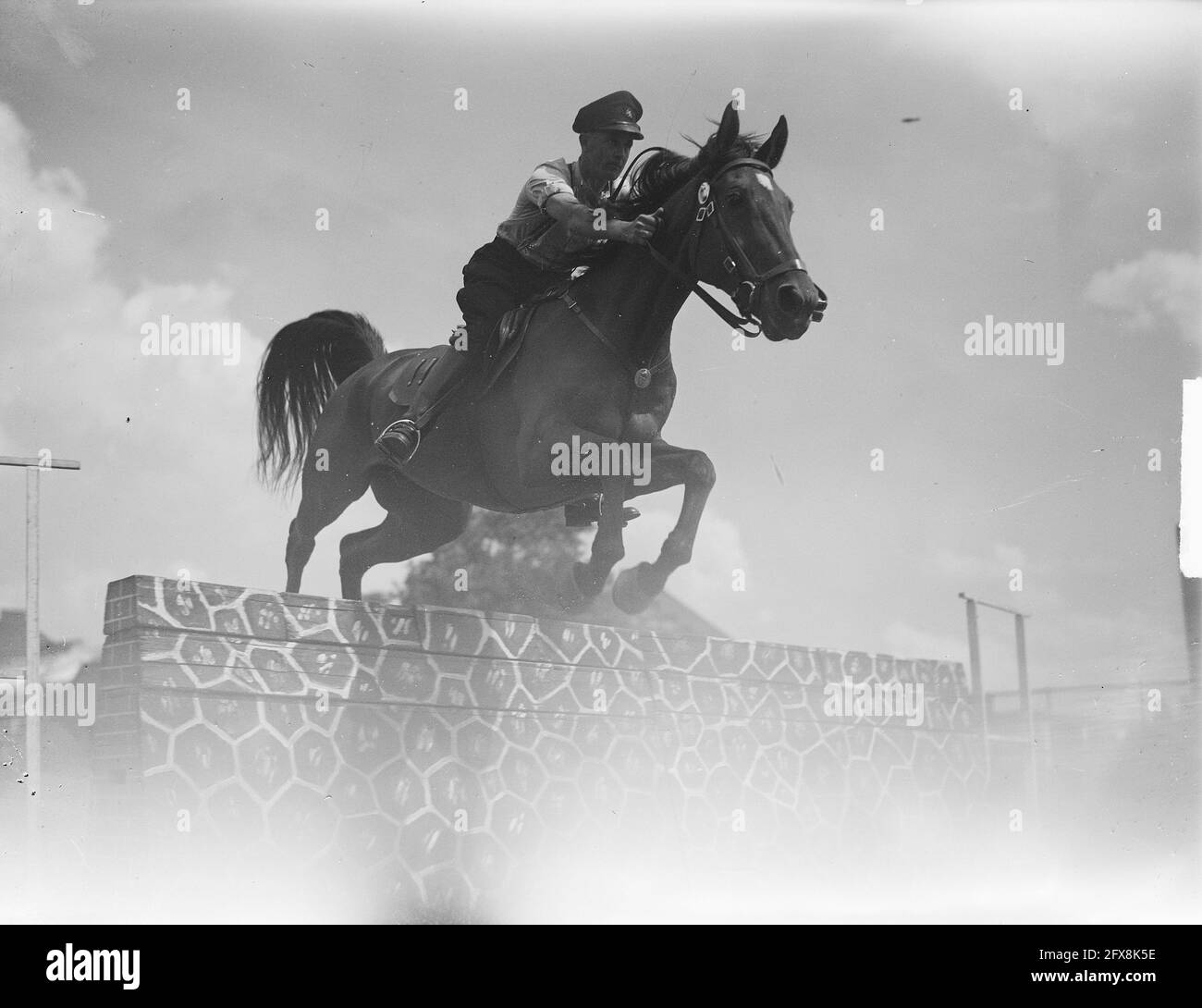 Amsterdam Mounted Police 50 years dressage trials, 18 June 1950, POLICE ...