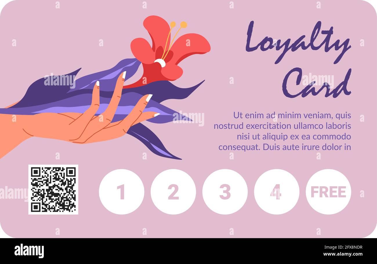 Loyalty card with client of shop or store vector Stock Vector Image ...