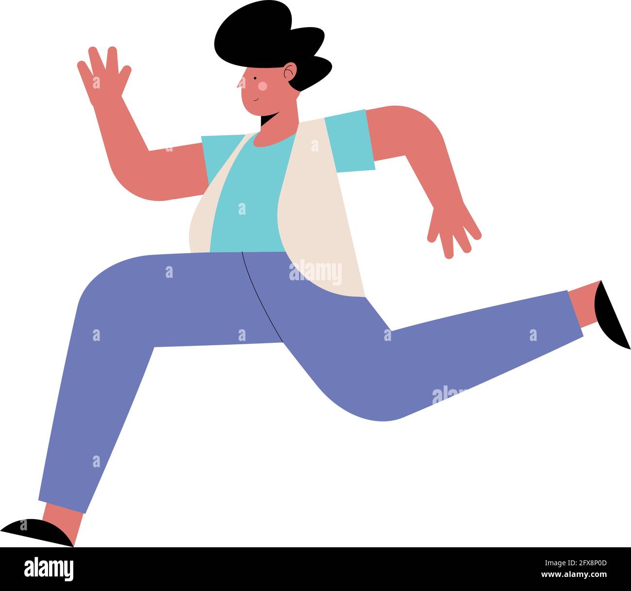 young boy running character icon Stock Vector Image & Art - Alamy