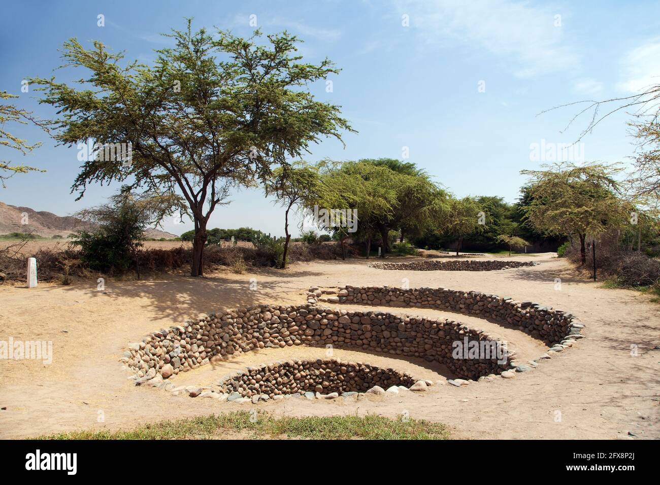 Cantalloc Aqueduct in Nazca or Nazca town, spiral or circle aqueducts ...