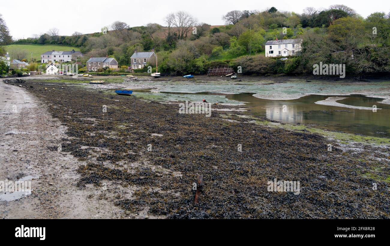 COOMBE, CORNWALL, UK - MAY 12 : View of Coombe in Cornwall on May 12 ...