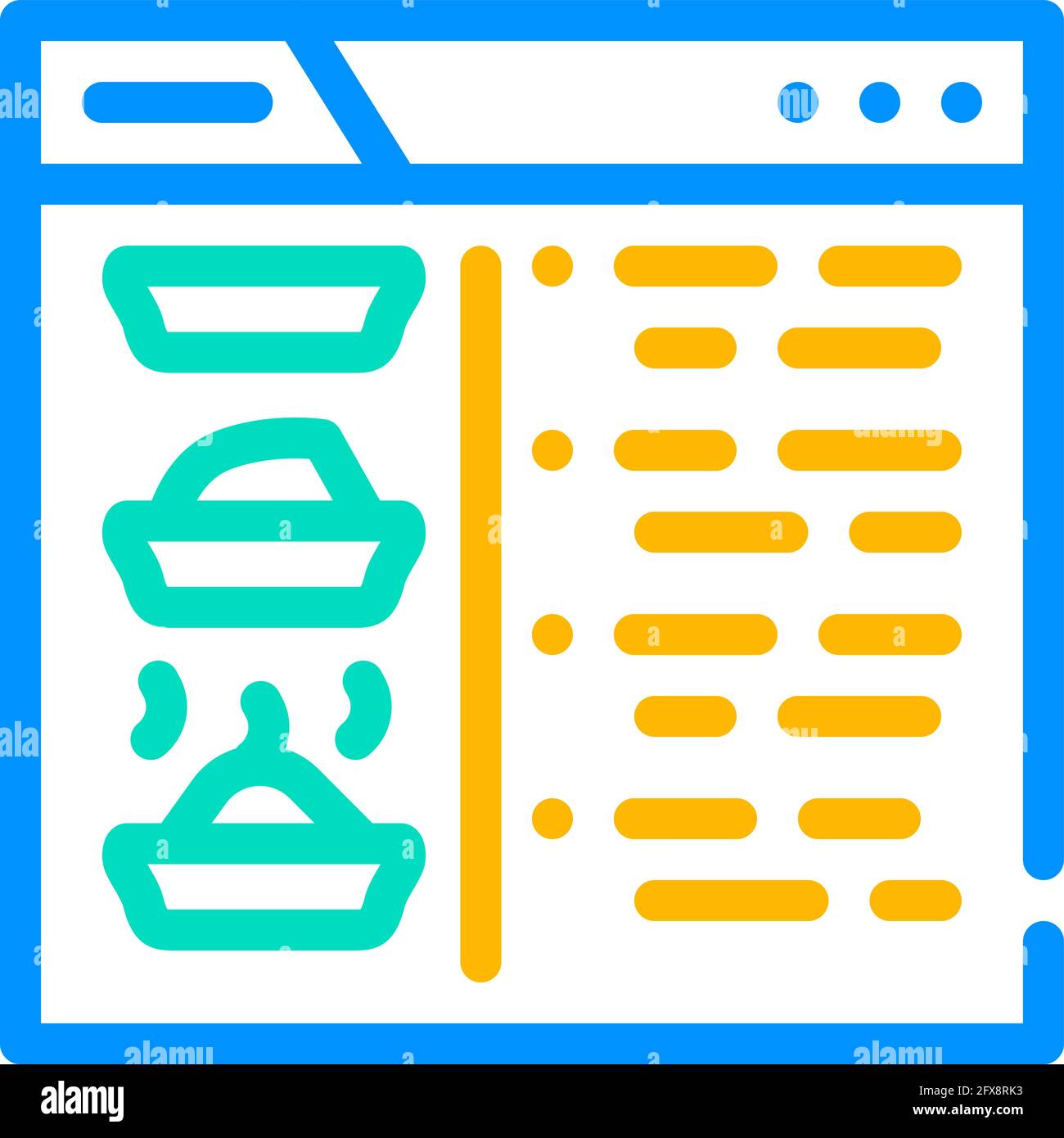 recipe website color icon vector illustration Stock Vector Image & Art ...