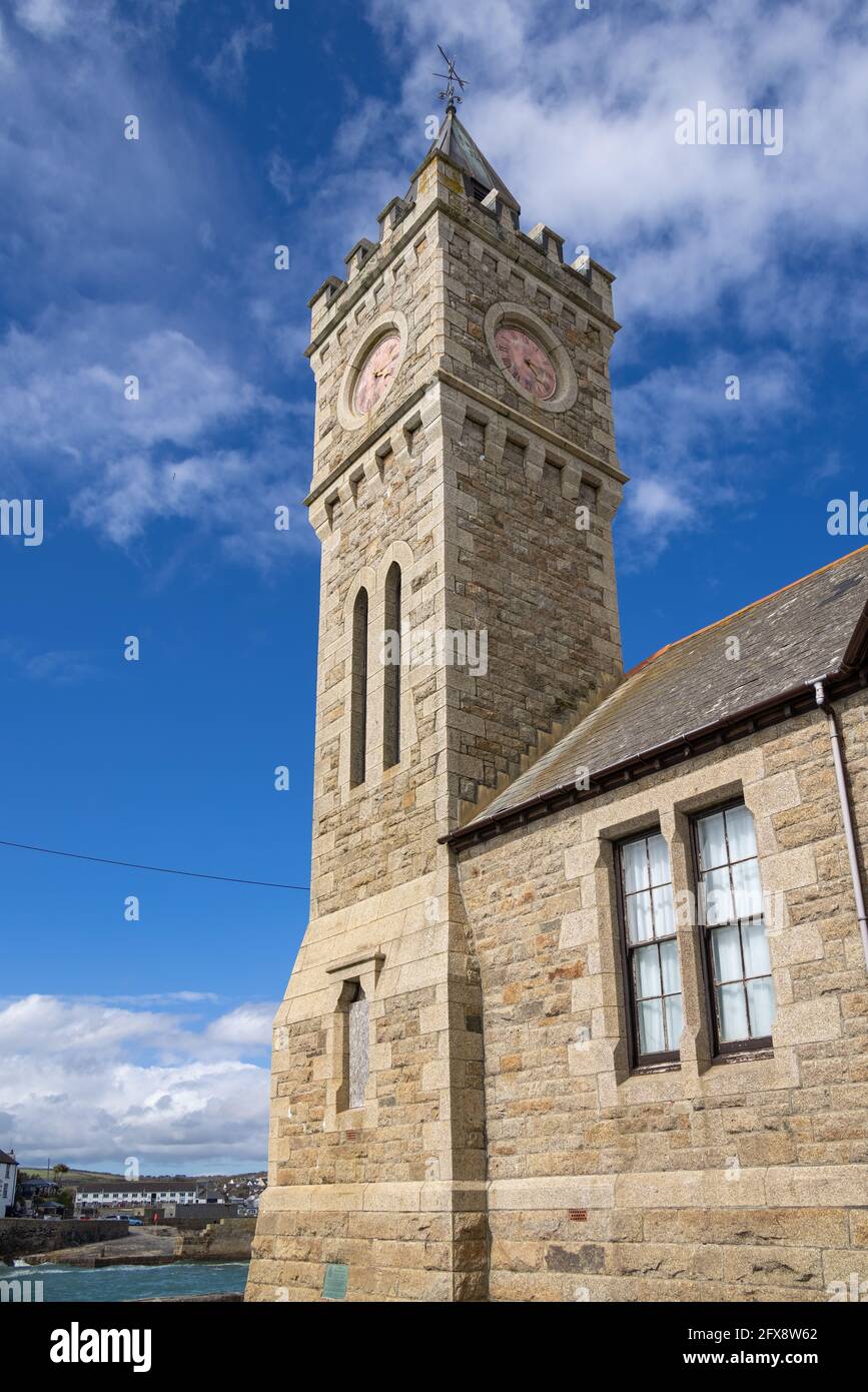 Porthleven clock tower hi-res stock photography and images - Alamy