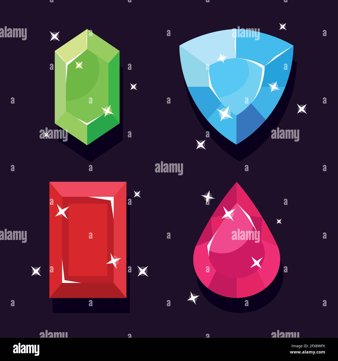 collection of fantasy jewelry Stock Vector Image & Art - Alamy