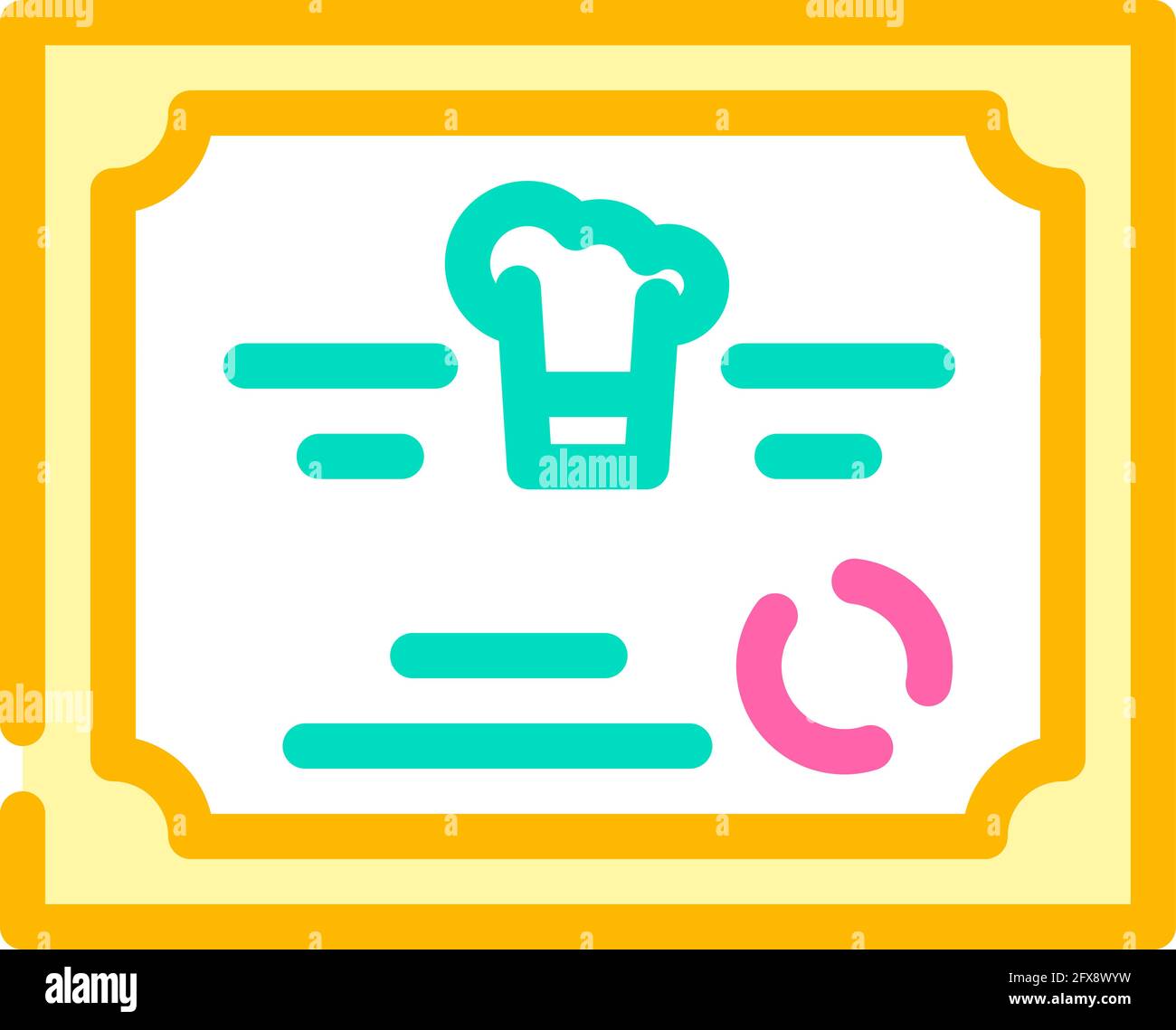 diploma cooking courses color icon vector illustration Stock Vector ...