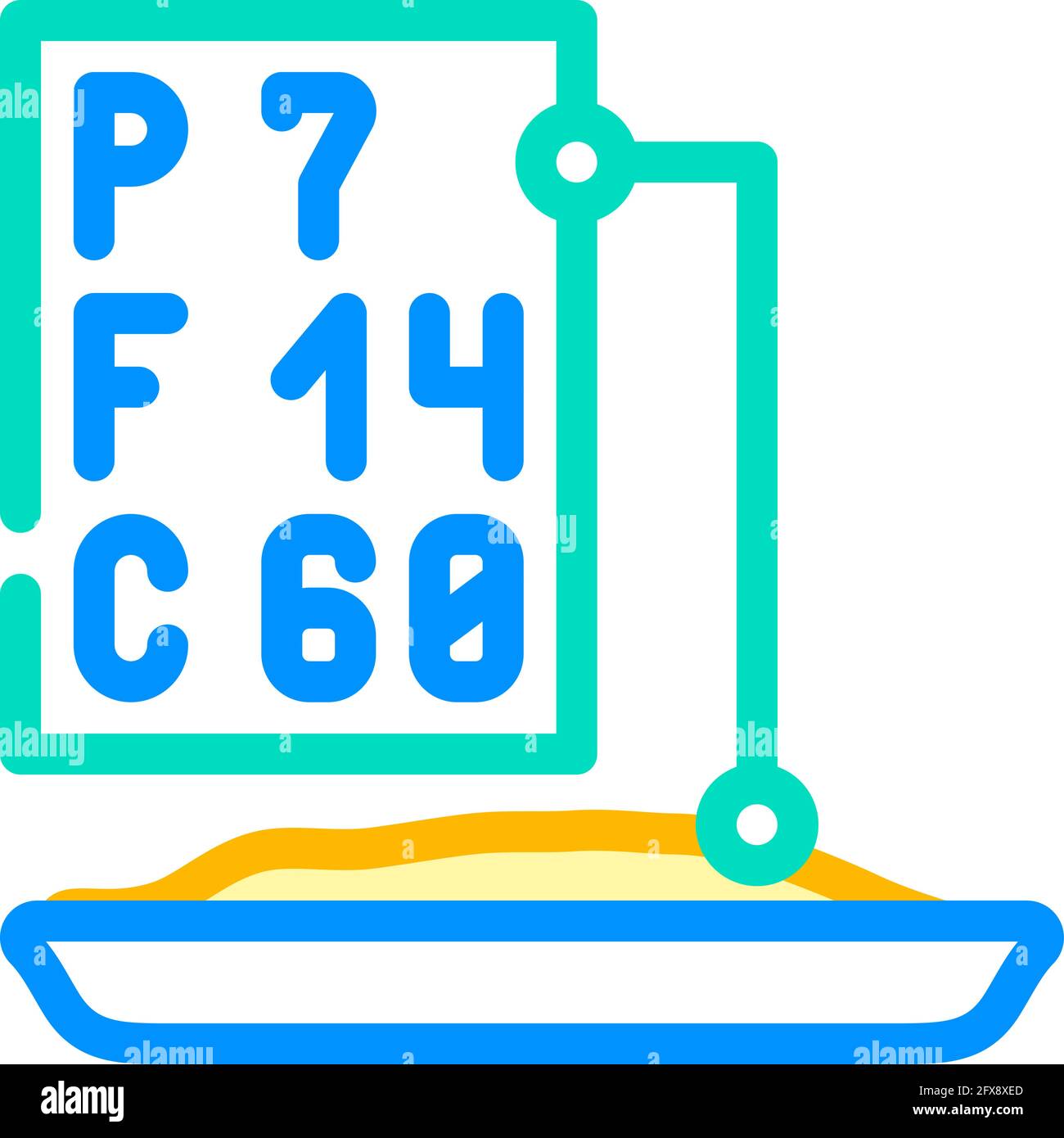 analysis for protein, fat and carbohydrates color icon vector ...
