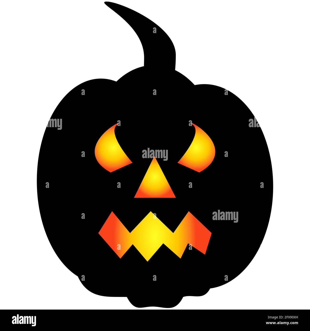 Halloween pumpkin icon. Autumn symbol. Halloween scary pumpkin with a ...