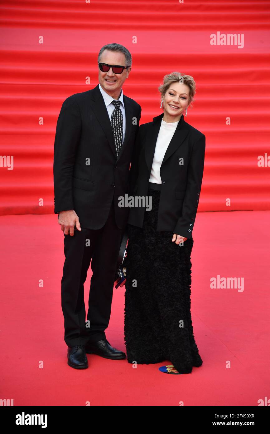 Moscow. Actress Alena Babenko and her husband,businessman Eduard Suboch ...