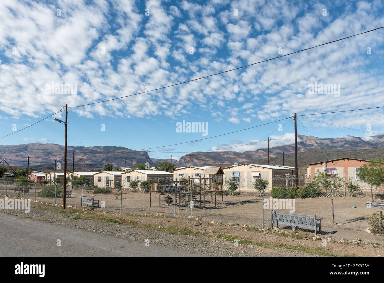 KLAARSTROOM, SOUTH AFRICA - APRIL 5, 2021: A street scene, with houses ...