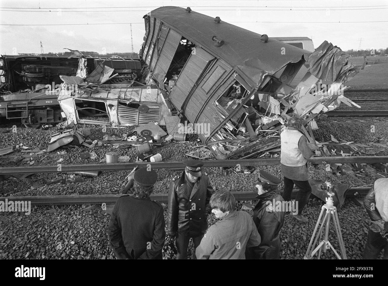 Intercity train collided Black and White Stock Photos & Images - Alamy