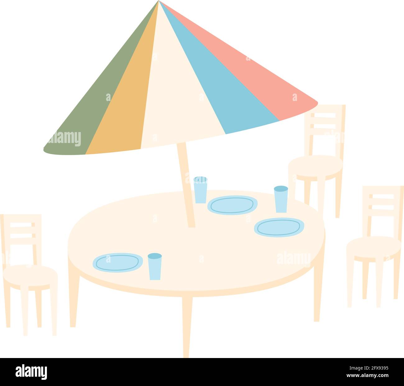 Cafe table umbrella Stock Vector Images - Alamy