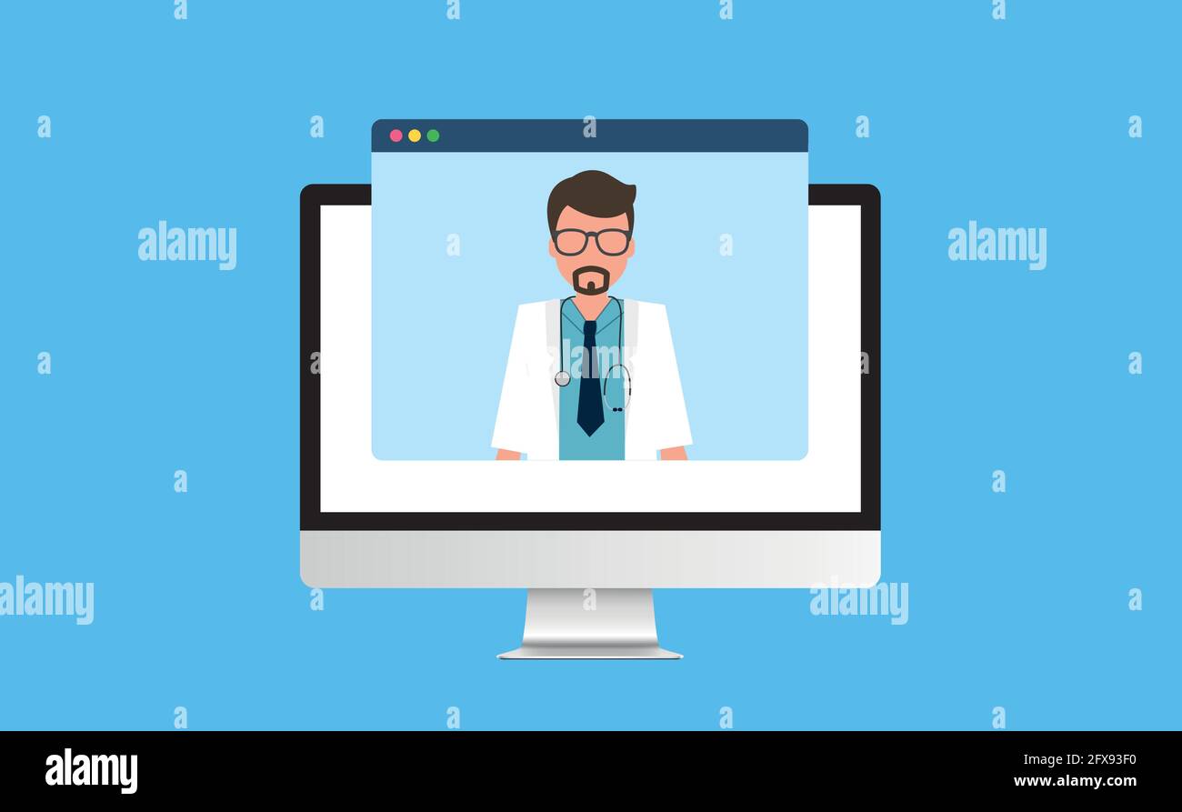 Hospital computer Stock Vector Images - Alamy