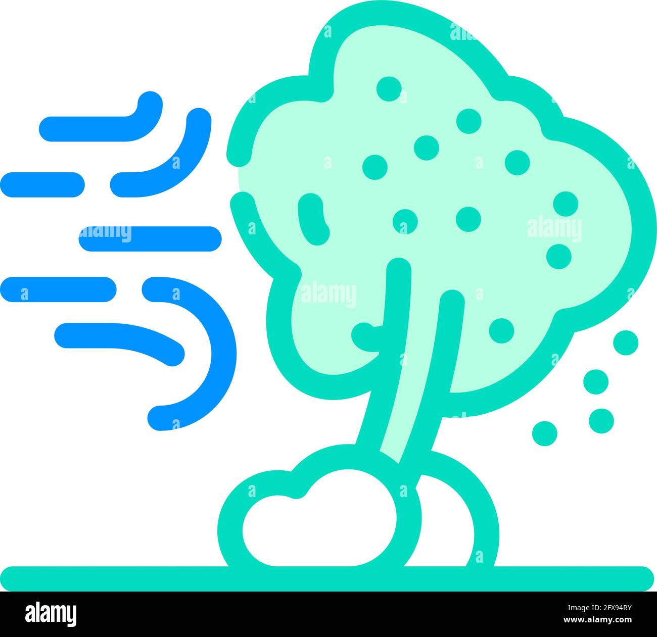 wind disaster color icon vector illustration Stock Vector Image & Art ...