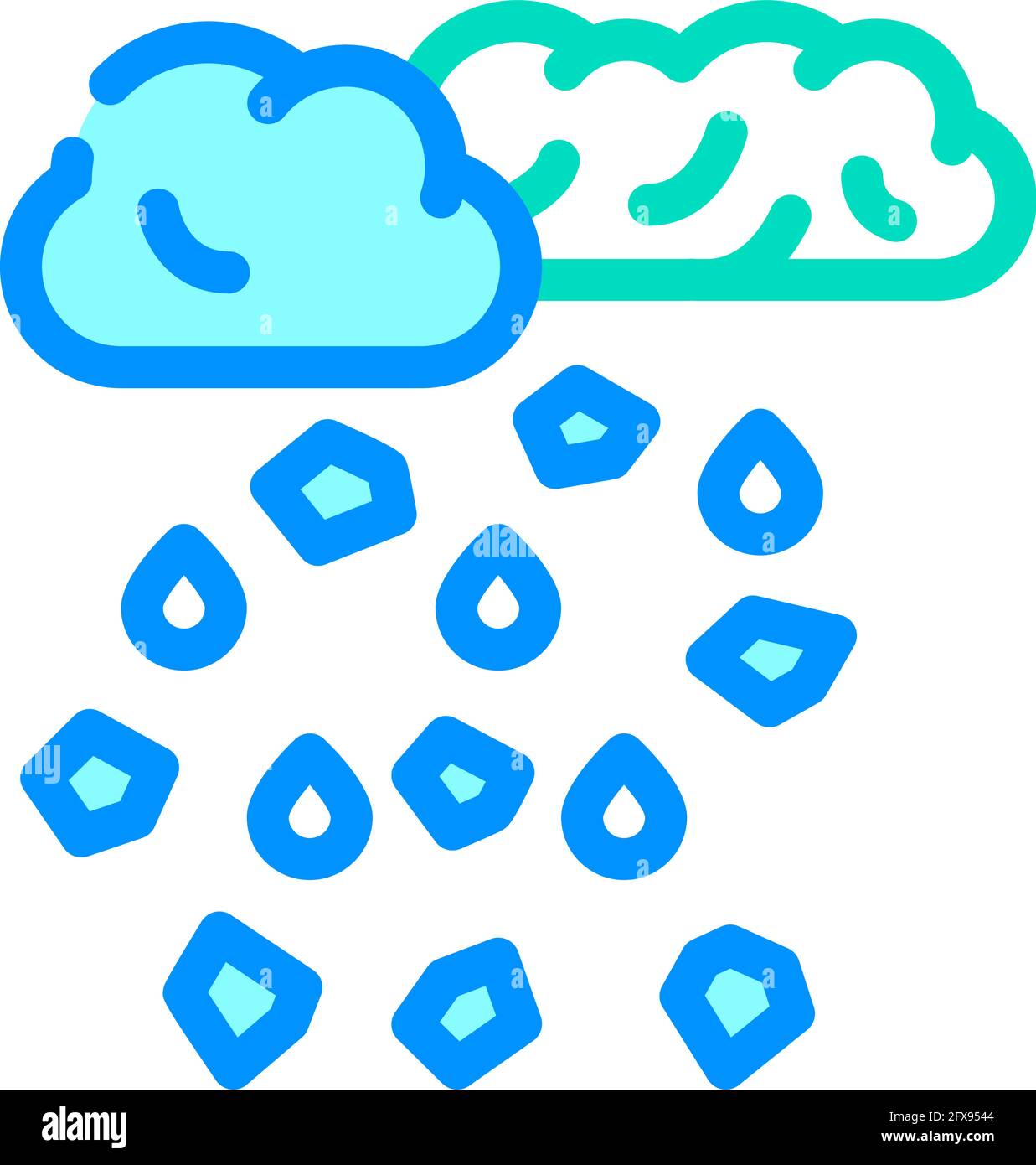 hail disaster color icon vector illustration Stock Vector Image & Art ...