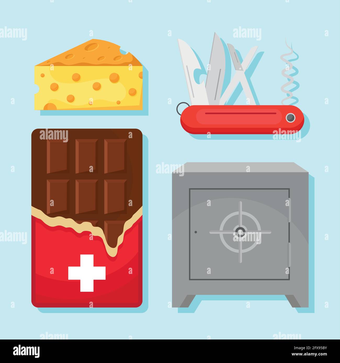 set of icons of the swiss Stock Vector Image & Art - Alamy