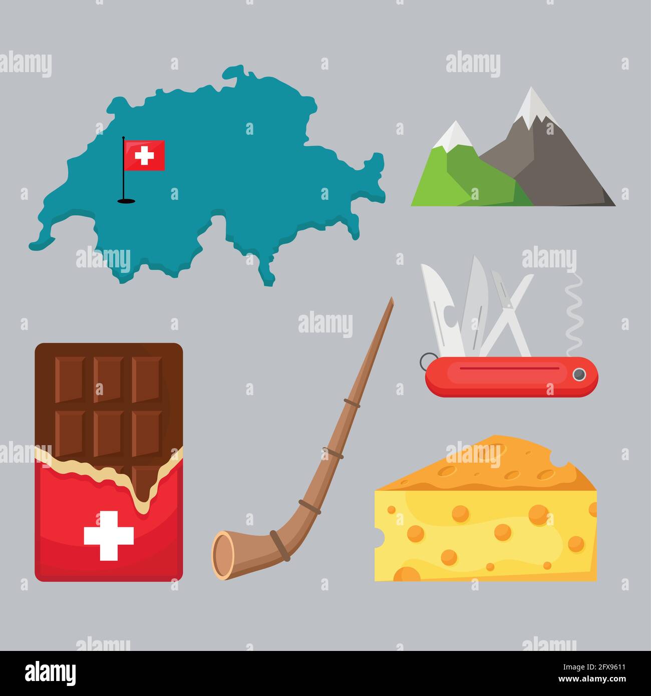 set of icons switzerland Stock Vector Image & Art - Alamy