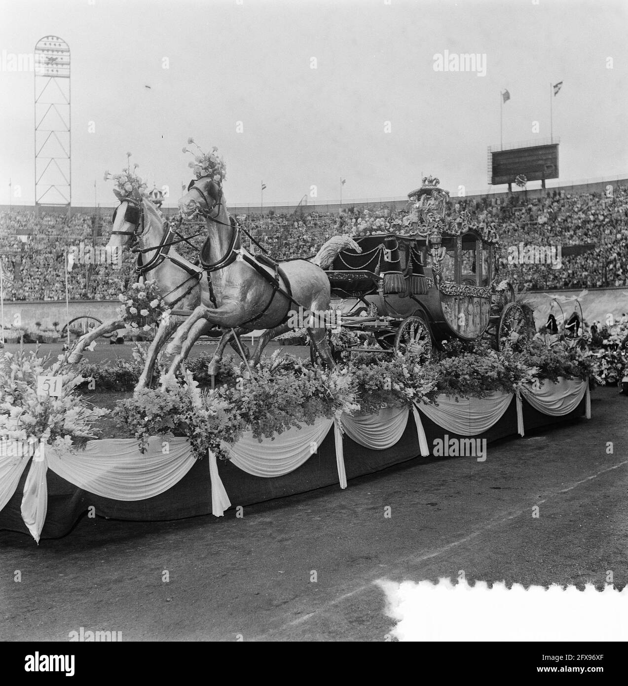 Floral parade in Stadium, September 12, 1953, BLOEMENCORSO, stadiums ...