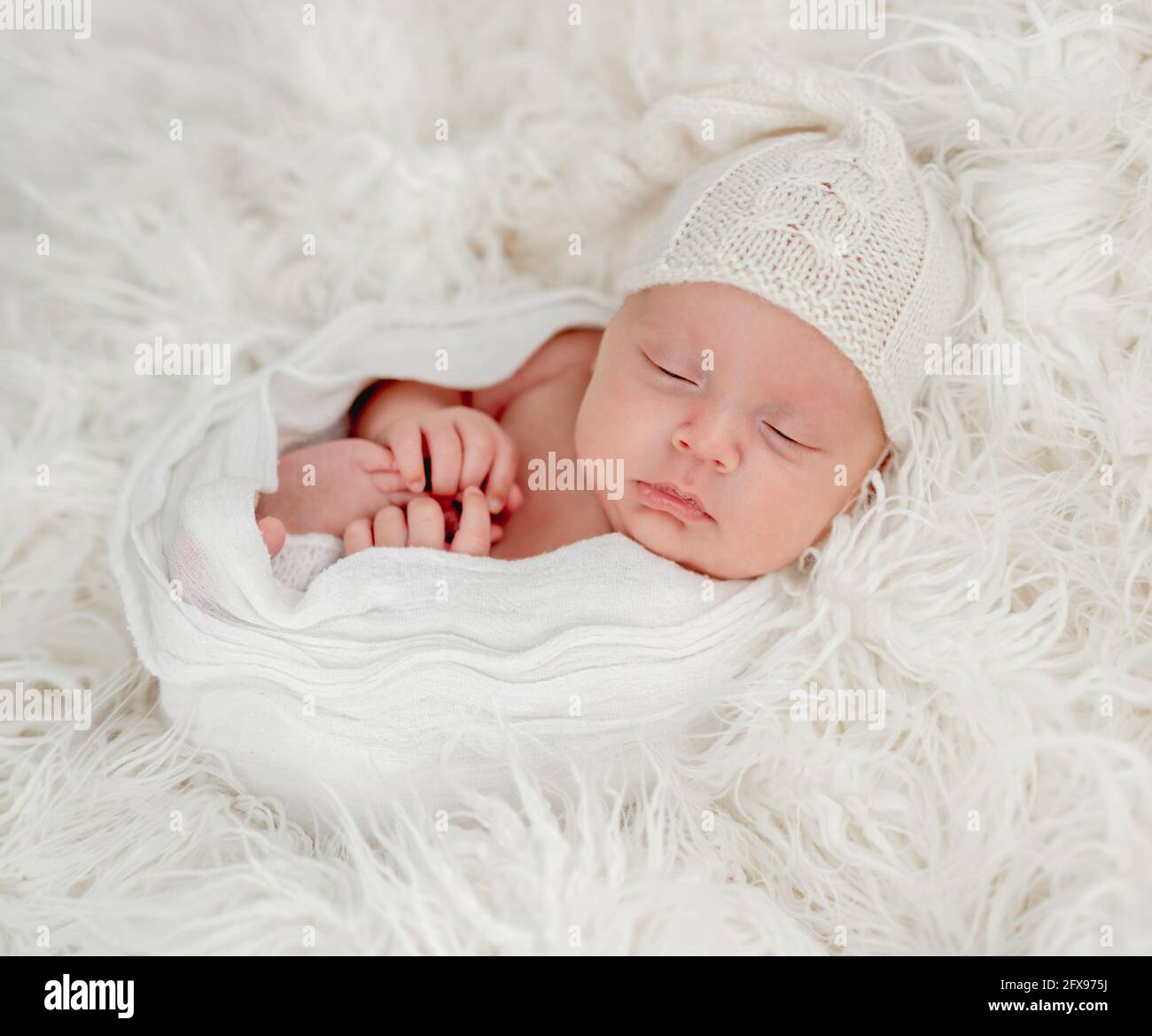 Newborn baby boy studio photoshoot Stock Photo - Alamy