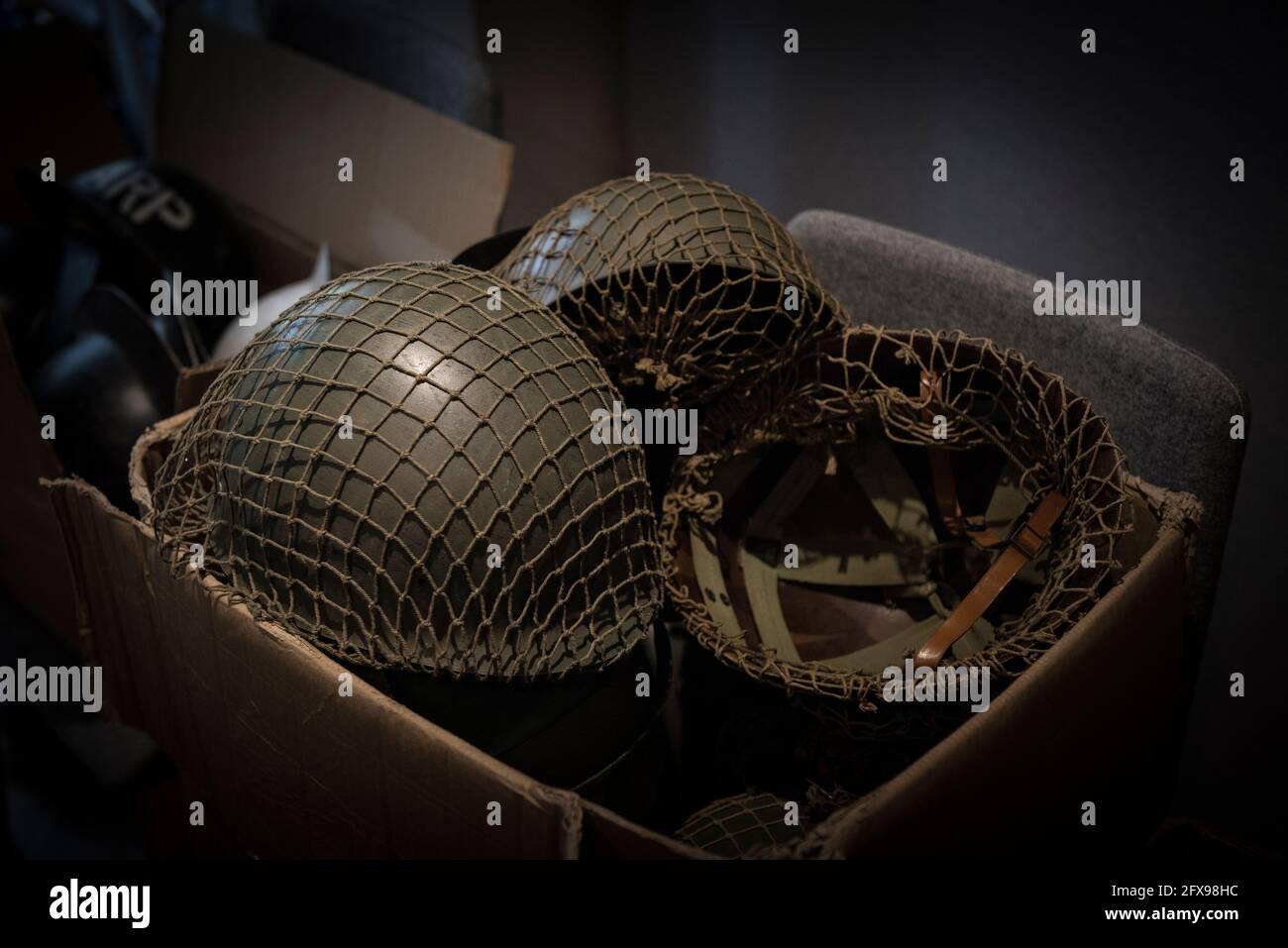 American World War II World War 2 Infantry Army helmets with camouflage ...