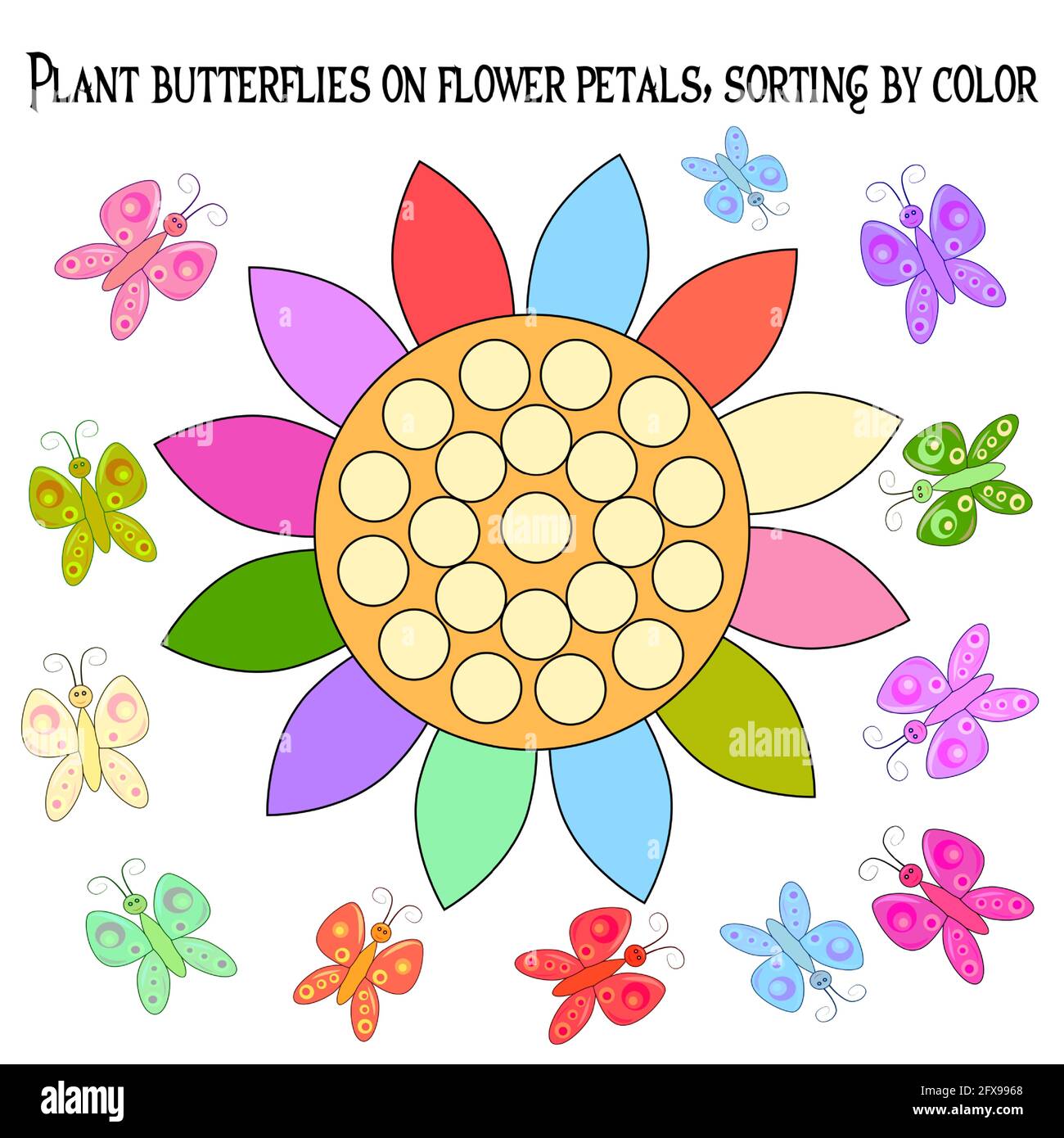 Children's educational game for the little ones to find the matching ...