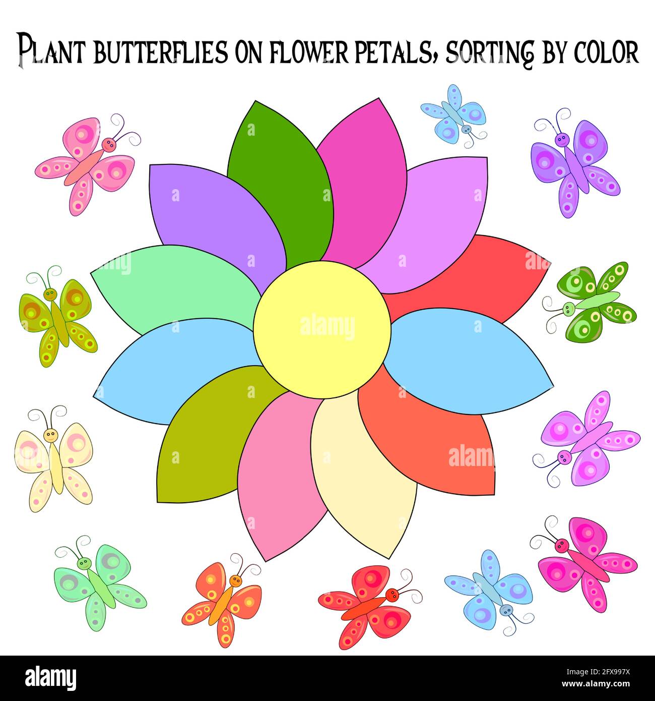 Children's educational game for the little ones to find the matching ...