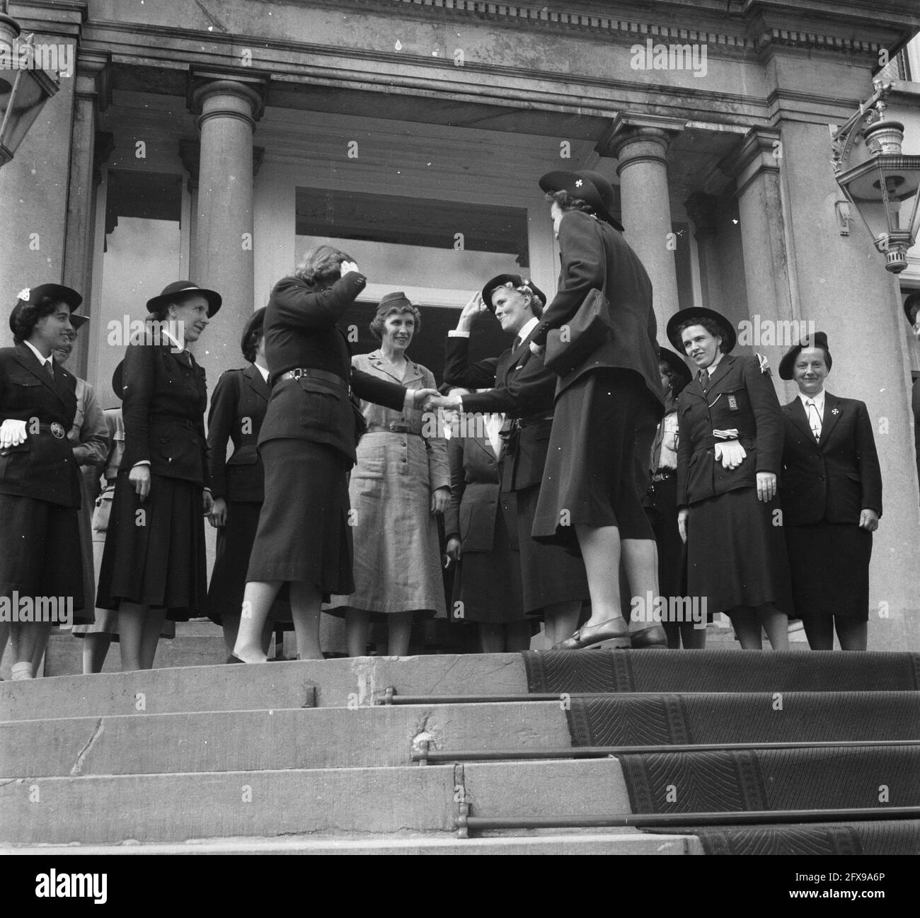 Catholic scout leaders with Queen Juliana at Soestdijk, July 1, 1951 ...
