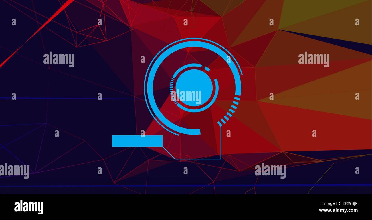 Composition of blue scope scanning over network of connections Stock ...