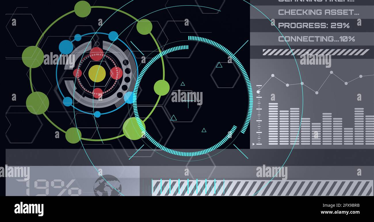 Composition Of Scopes Scanning And Digital Data Processing On Black