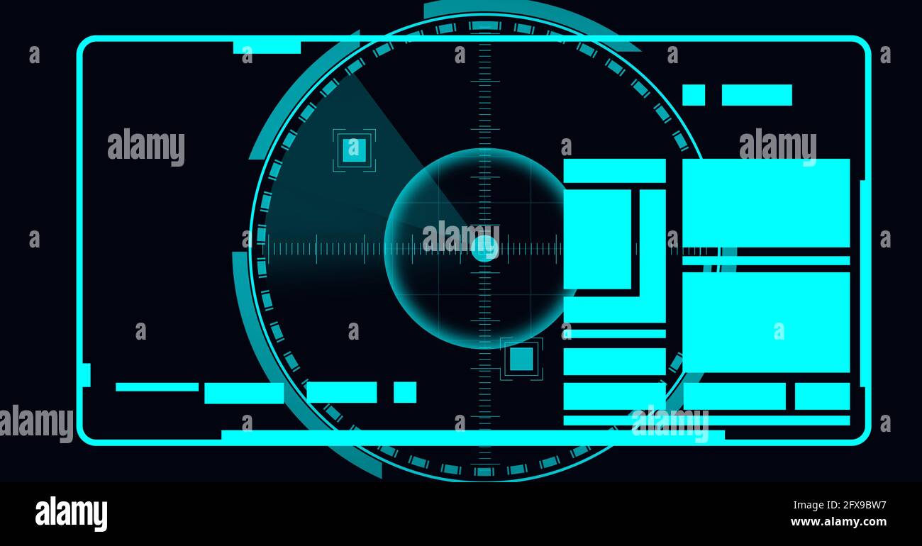 Composition of scope scanning and data processing on screen Stock Photo ...