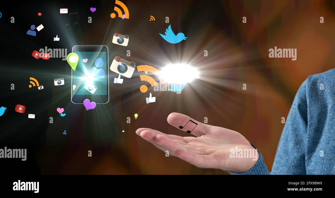 Hand floating symbol hi-res stock photography and images - Alamy