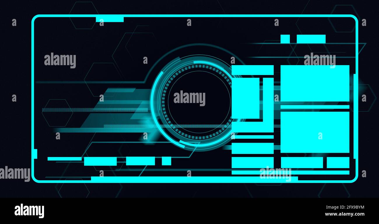 Composition of scope scanning and data processing on screen Stock Photo - Alamy