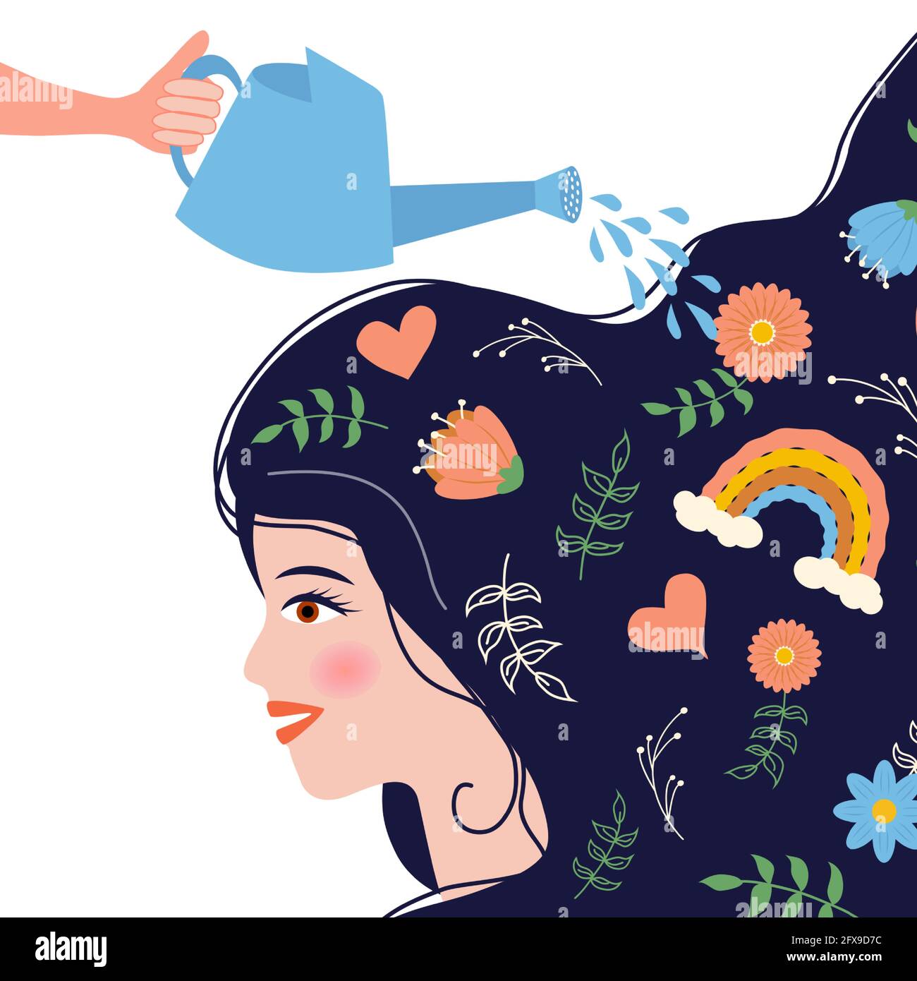 Flower growing as the concept of cultivate positive mindset ,and ...