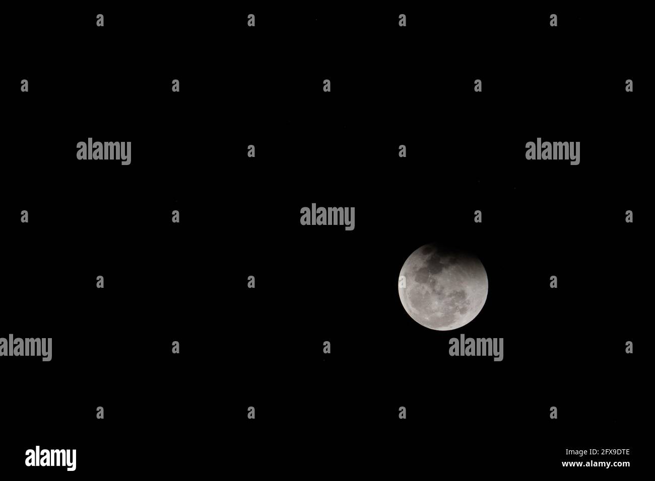 The phenomenon of a full moon eclipse is seen in the sky of Jakarta ...
