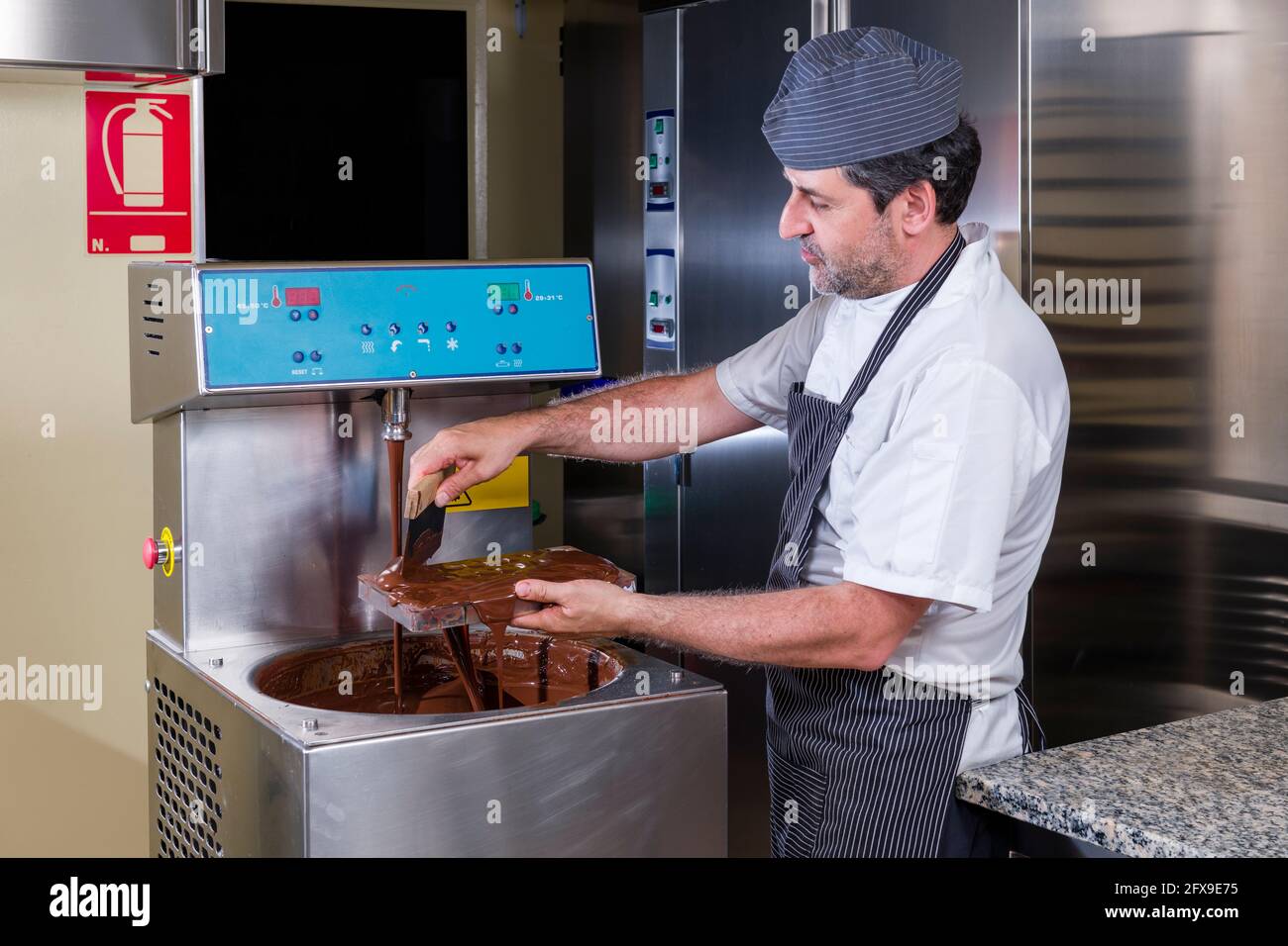 stages of preparation of dark chocolate in pastry Stock Photo - Alamy